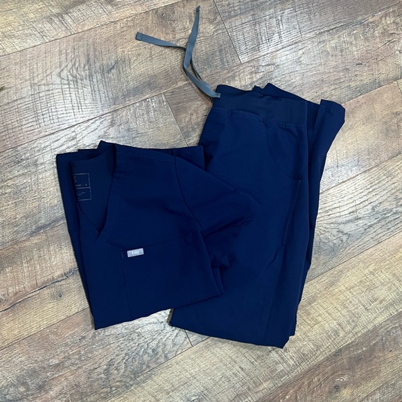 Figs | Tops | Figs Navy Blue Set | Poshmark